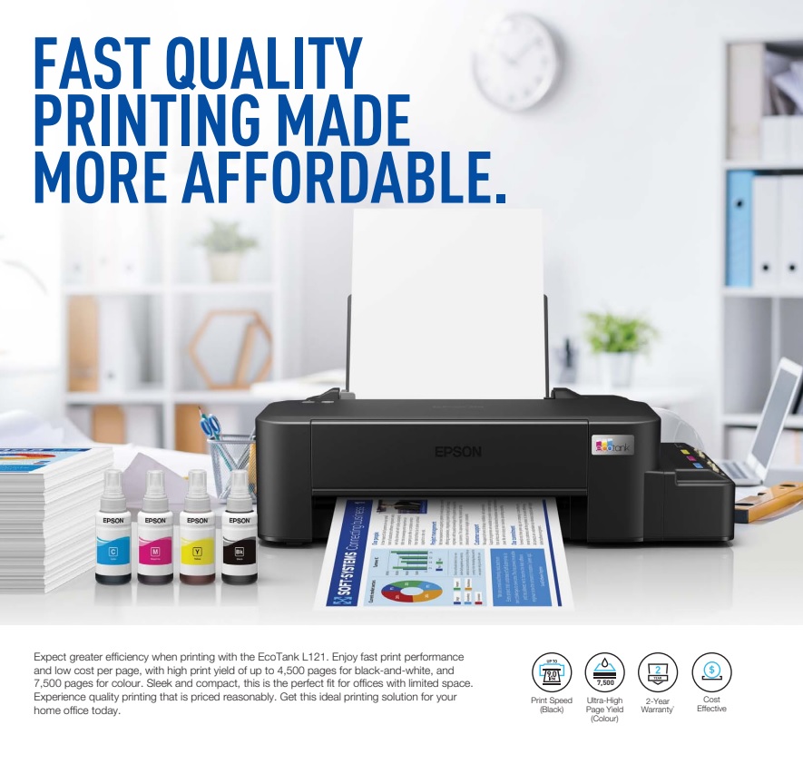 EPSON L121 máy in phun màu sẳn hệ thống, máy in Minh Đức, giá rẻ