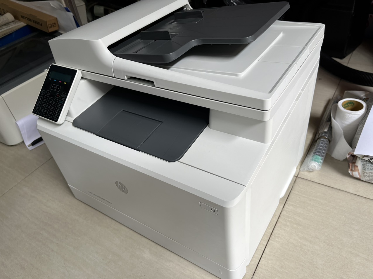 Máy in laser màu HP 181fw cũ, in laser màu a4, scan, copy, fax, wifi